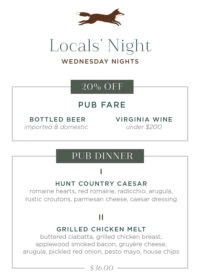 Weeknight Specials Night Fox Pub - The Red Fox Inn & Tavern